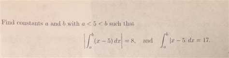 Solved Find Constants A And B With A