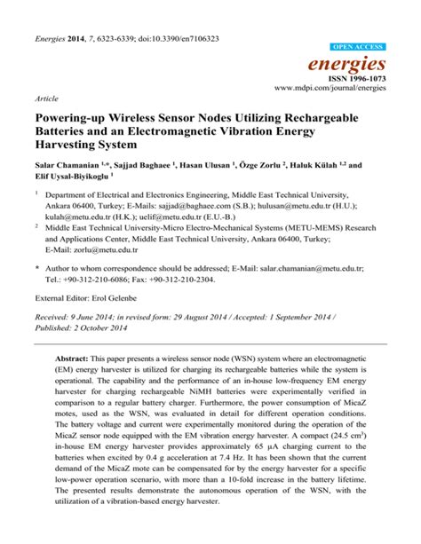 powering up wireless sensor nodes utilizing