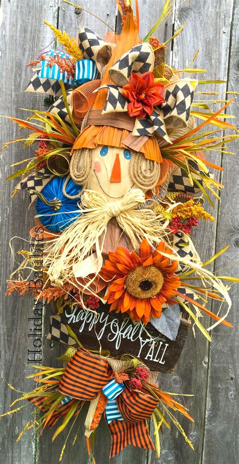 Happy Fall Yall Scarecrow By Holiday Baubles Fall Thanksgiving