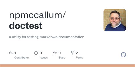 Github Npmccallumdoctest A Utility For Testing Markdown Documentation