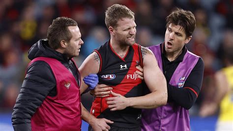 Afl 2022 Jake Stringer Knocked Out By Marlion Pickett Knee In Sickening Hit Richmond Tigers