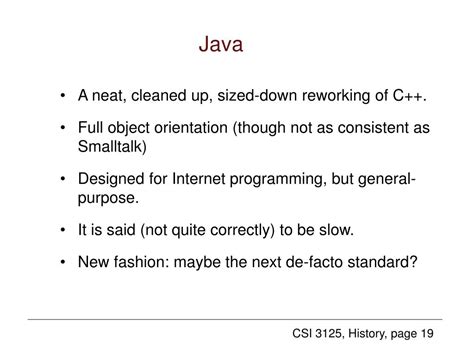 ppt a brief history of programming languages powerpoint presentation