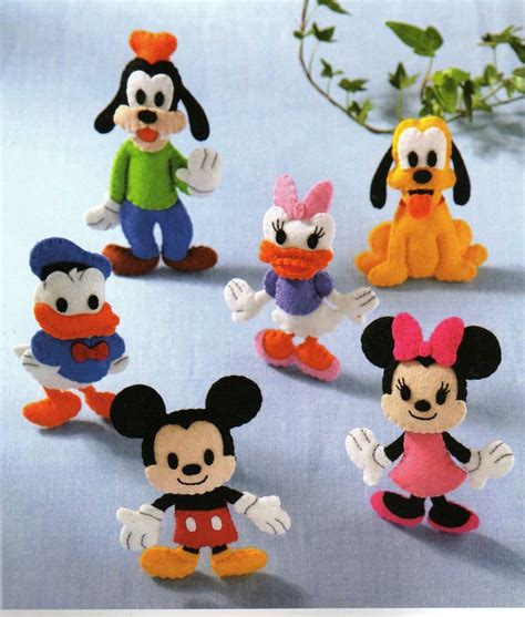 Turma Do Mickey Em Feltro Com Molde Ver E Fazer