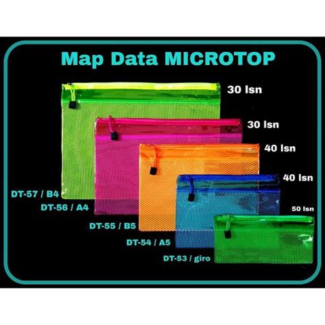 Jual Sos Map Data Amplop Microtop Dt 56 A4 Map Data Map Dokumenmap