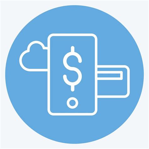 Icon Mobile Payment Suitable For Education Symbol Blue Eyes Style Simple Design Editable