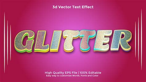 Premium Vector Fully Editable High Quality 3d Text Effect Eps Vector