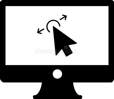 Laptop With Cursor On Screen Click In Laptop Vector Icon Computer