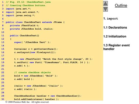 Ppt Chapter 29 Java Graphical User Interface Components Powerpoint
