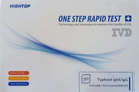 Typhoid One Step Rapid Test Card