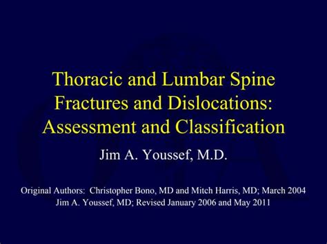 S4 Classification Thoracolumar Spine Pptx