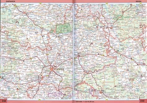 Карта Мордовии Большая подробная карта Мордовии Крупномассштабная карта авто дорог Мордовии