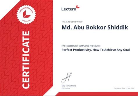 Abu Bokkor Shiddik On Linkedin Perfect Productivity How To Achive Any Goal From Lectera