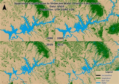 Thematic Map Showcasing Supervised Classification Of Three Classes