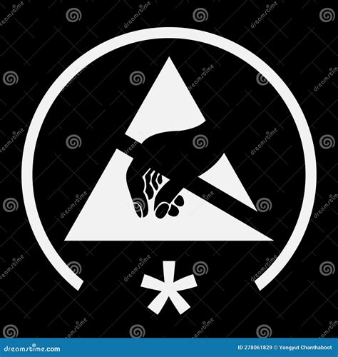 Esd Protective Area Symbol Sign Vector Illustration Isolated On White