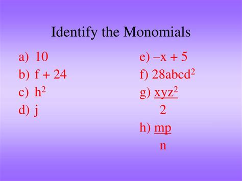 PPT Multiplying Monomials PowerPoint Presentation Free Download ID