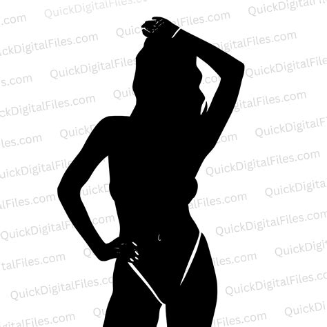 Nude Woman Svg Stylized Silhouette Illustration Digital Download