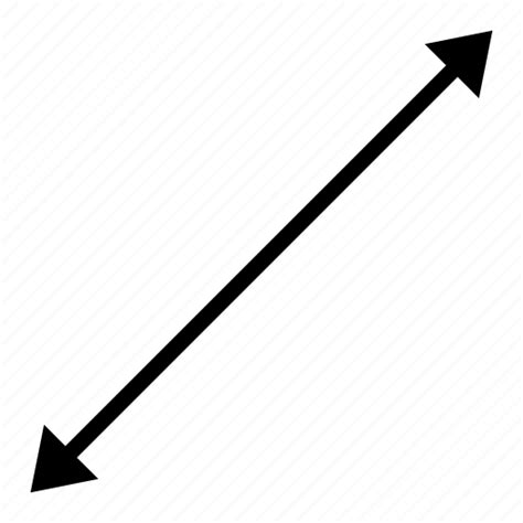 arrows diagonal direction double ended pointer icon
