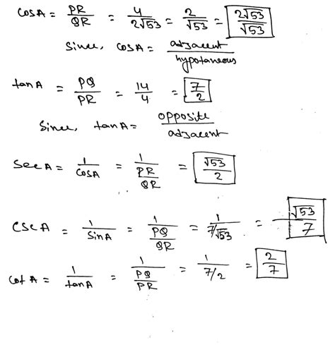 [solved] Use Figure 1 To Evaluate Each Trigonometric Function Of Angle Course Hero