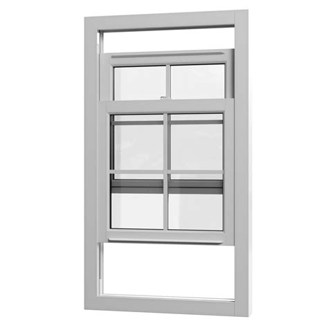 Double Hung Grid Window Model White Poliigon