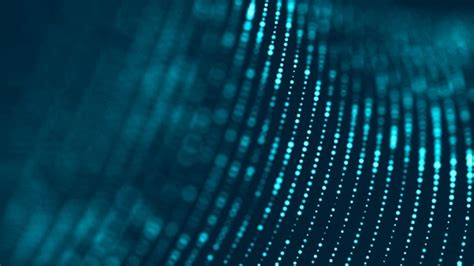 입자의 물결 동적 웨이브와 미래 지향적 인 파란색 점 배경 빅 데이터 3d 렌더링 0명에 대한 스톡 벡터 아트 및 기타 이미지 0명 과학 낮음 Istock