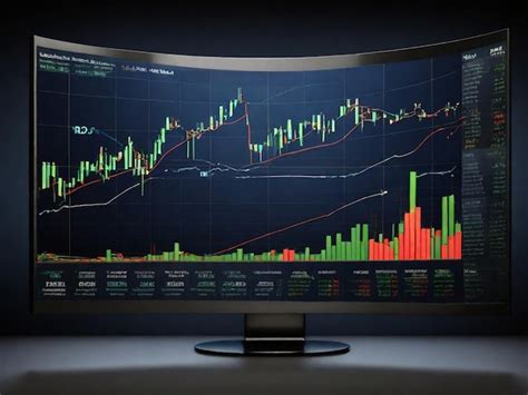 A Monitor With A Graph Of Graphs Showing The Time Of 12 00 Premium Ai