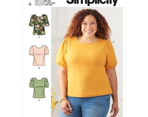 Simplicity 9273 Sewing Pattern Misses And Plus Size Pullover Knit