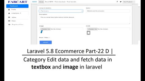 Laravel 58 Ecommerce Part 22 D Category Edit Data And Fetch Data In Textbox And Image In