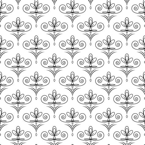 Premium Vector Floral Geometrical Seamless Pattern On A White Background