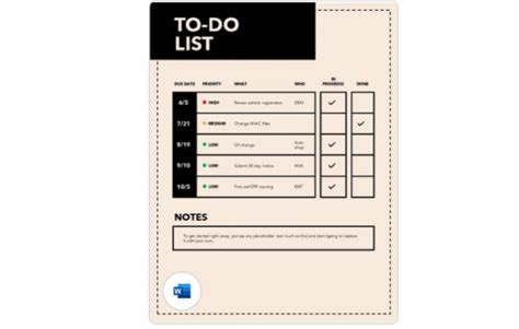 Best Free Microsoft Word Doc To Do List Templates Envato Tuts