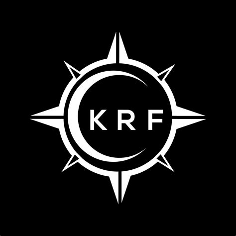 krf resumen tecnología circulo ajuste logo diseño en negro antecedentes krf creativo iniciales
