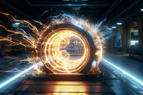 Premium AI Image Particle Accelerator Experiment With Streaks Of Li 00700 02