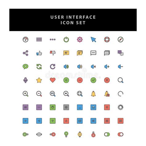 Basic User Interface Essential Set Flat Icon Set User Interface