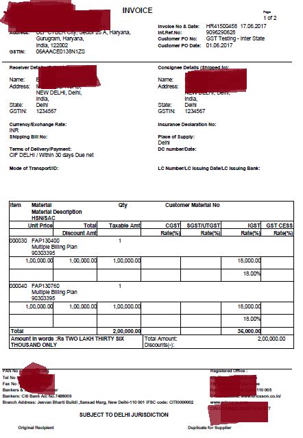 Tax Invoice Format For Rcm Under Gst Cards Design Templates