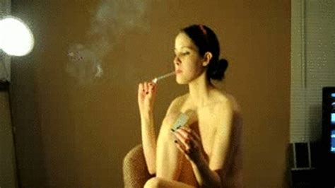 Topless Smoking A Cigarette While Popping And Blowing Up Balloons Fetish Clips By Lemon