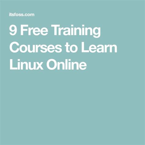 Free Training Courses To Learn Linux Online Training Courses Free Training Linux