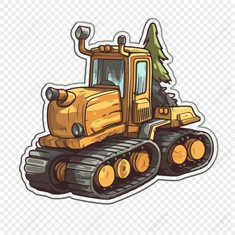 만화 숲 굴착기 스티커 클립 아트 벡터상표 Png 일러스트 무료 다운로드 Lovepik