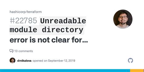`unreadable Module Directory` Error Is Not Clear For Nested Modules