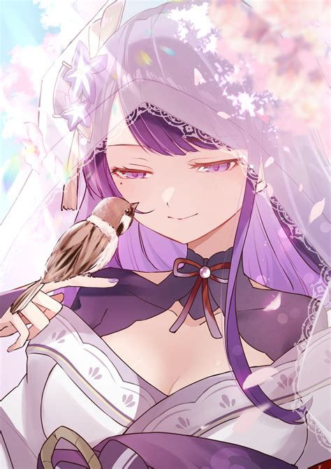 Raiden Shogun Genshin Impact Drawn By Draw Happy Set Danbooru