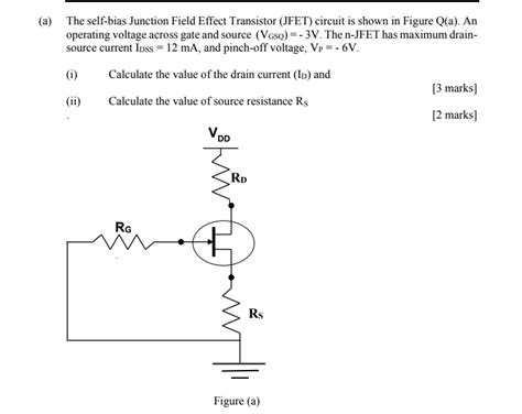 The Self Bias Junction Field Effect Transistor JFET Circuit Is Shown In Figure Q A An