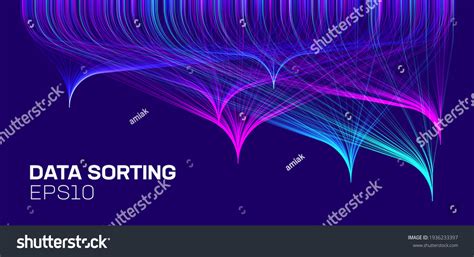 Data Sorting Analytic Hud Sorting Lines เวกเตอร์สต็อก ปลอดค่า