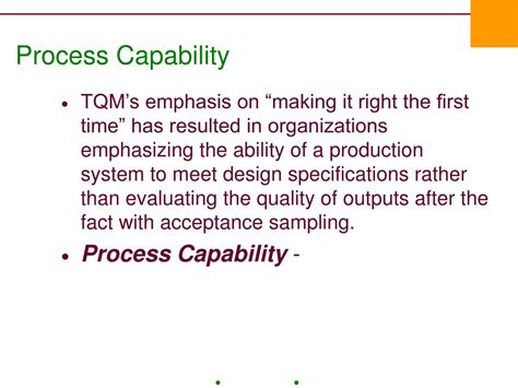 PPT CHAPTER 8TN Process Capability And Statistical Quality Control PowerPoint Presentation