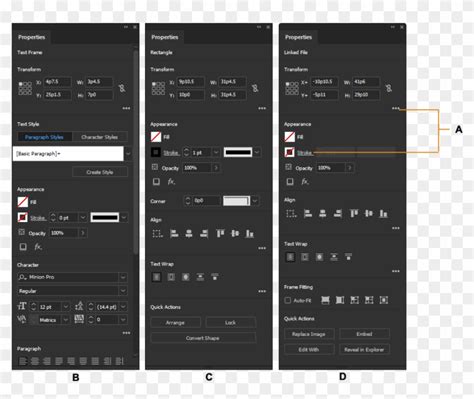 Properties Panel Selected Objects Properties Panel In Indesign Hd Png Download 910x720