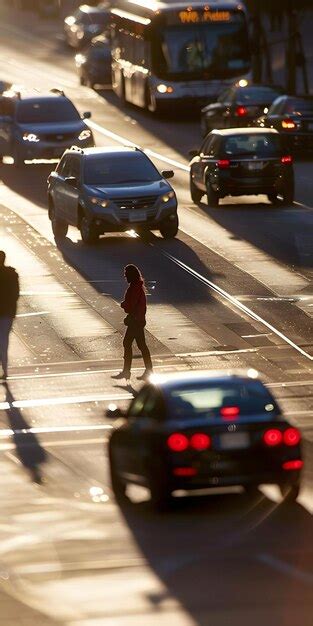 Urban Traffic Intersection Premium Ai Generated Image