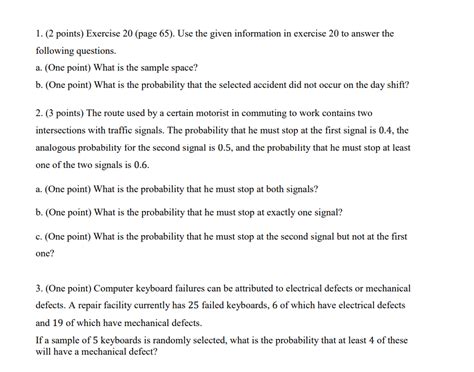 Solved 1 2 Points Exercise 20 Page 65 Use The Given