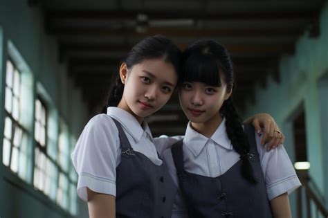 Premium Ai Image Two Girls With The Name Hijab On Their Shirts