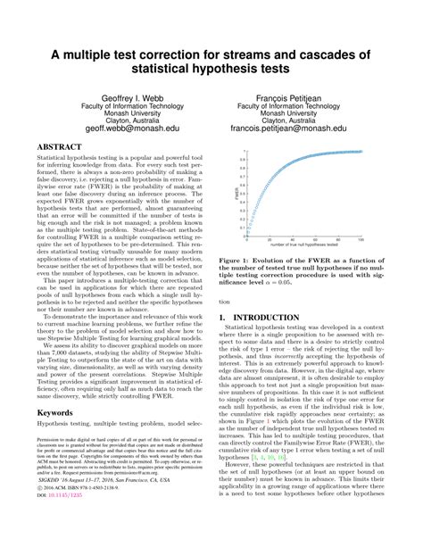 Pdf A Multiple Test Correction For Streams And Cascades Of