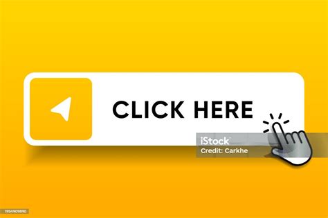 Click Here Web Buttons With Hand Cursor Set Of Action Button With Arrow Pointer Click Button