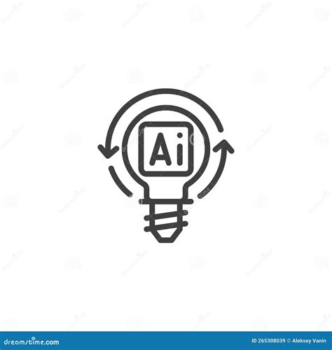 Ai Innovation Line Icon Stock Vector Illustration Of Science 265308039