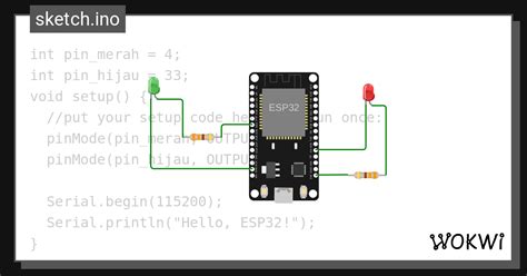 Led Nyala Bersamaan5cfdini Wokwi Esp32 Stm32 Arduino Simulator
