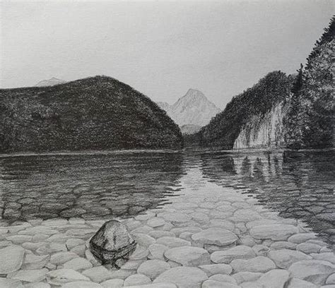 Как нарисовать пейзаж карандашом вода в пейзаже видео курс Юрия Синчукова